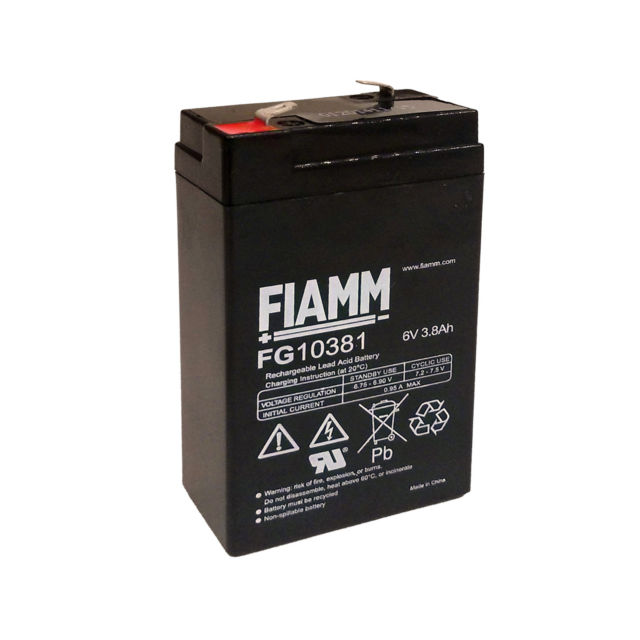 Accumulatore al Piombo 6v 3,8ah STANDARD BATTERIES (FIA-FG10381)